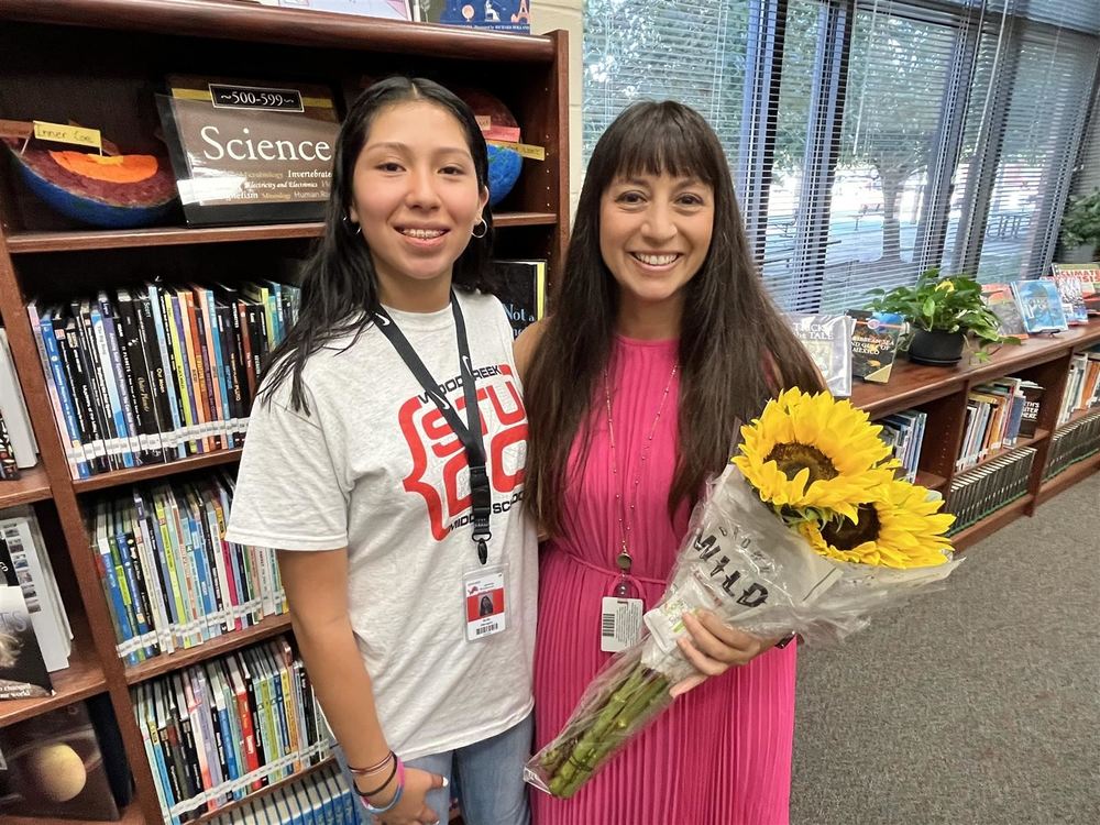 Superintendent Dr. Elizabeth Fagen speaks to Woodcreek Middle School ...