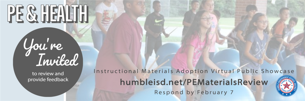 Instructional Materials Virtual Public Showcase for PE and Health | HUMBLE