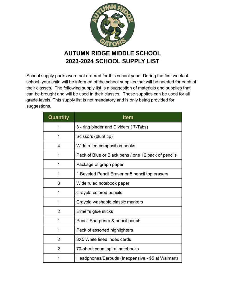 Live Feed | Autumn Ridge Middle School